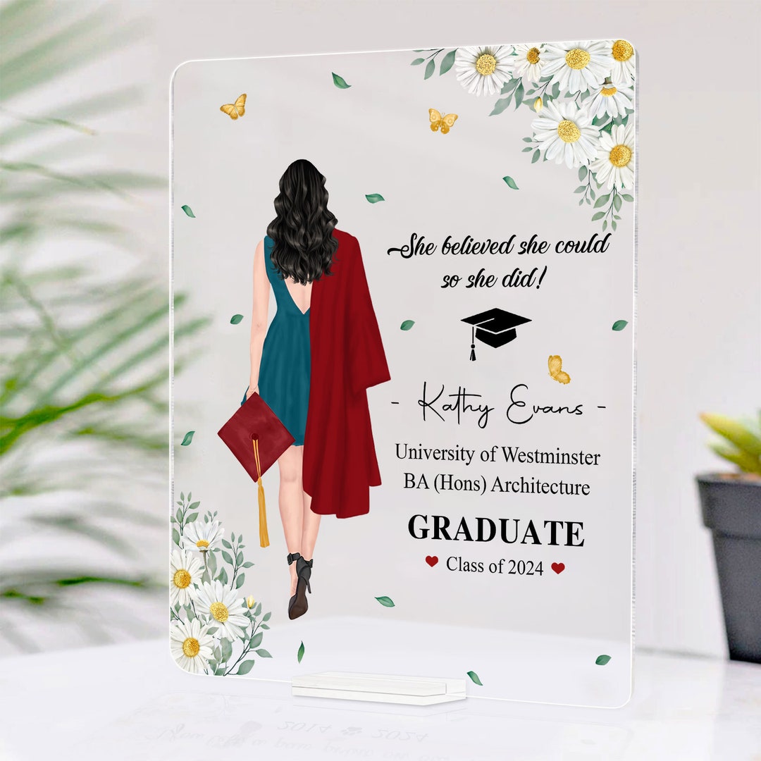 Personalized Graduation Plaque Sign, Congrats Grad Acrylic Plaque, New ...