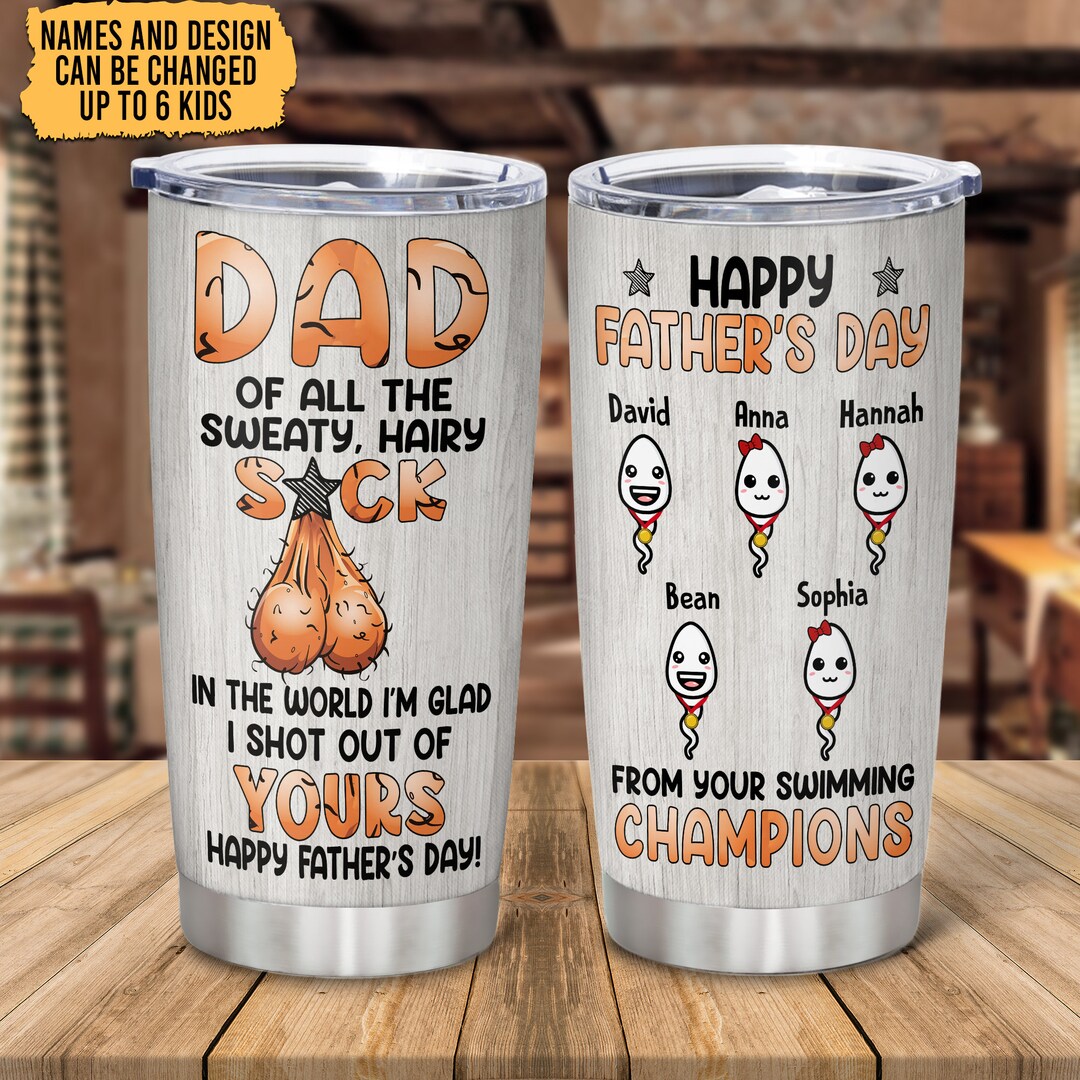 Personalized Happy Father's Day Tumbler, Fathers Day Gift Tumbler, Gift ...