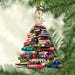 Personalized Christmas Book Tree Name Ornament, Custom Bookish Ornament ...