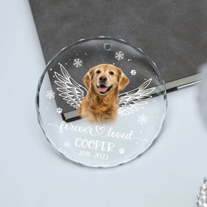 Personalized Dog Memorial Crystal Ornament, Pet Memorial Ornament, in ...