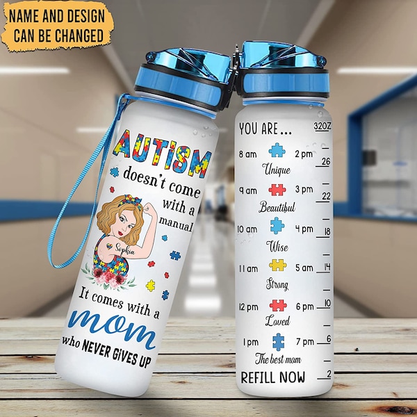 Autism Water Bottle - Etsy