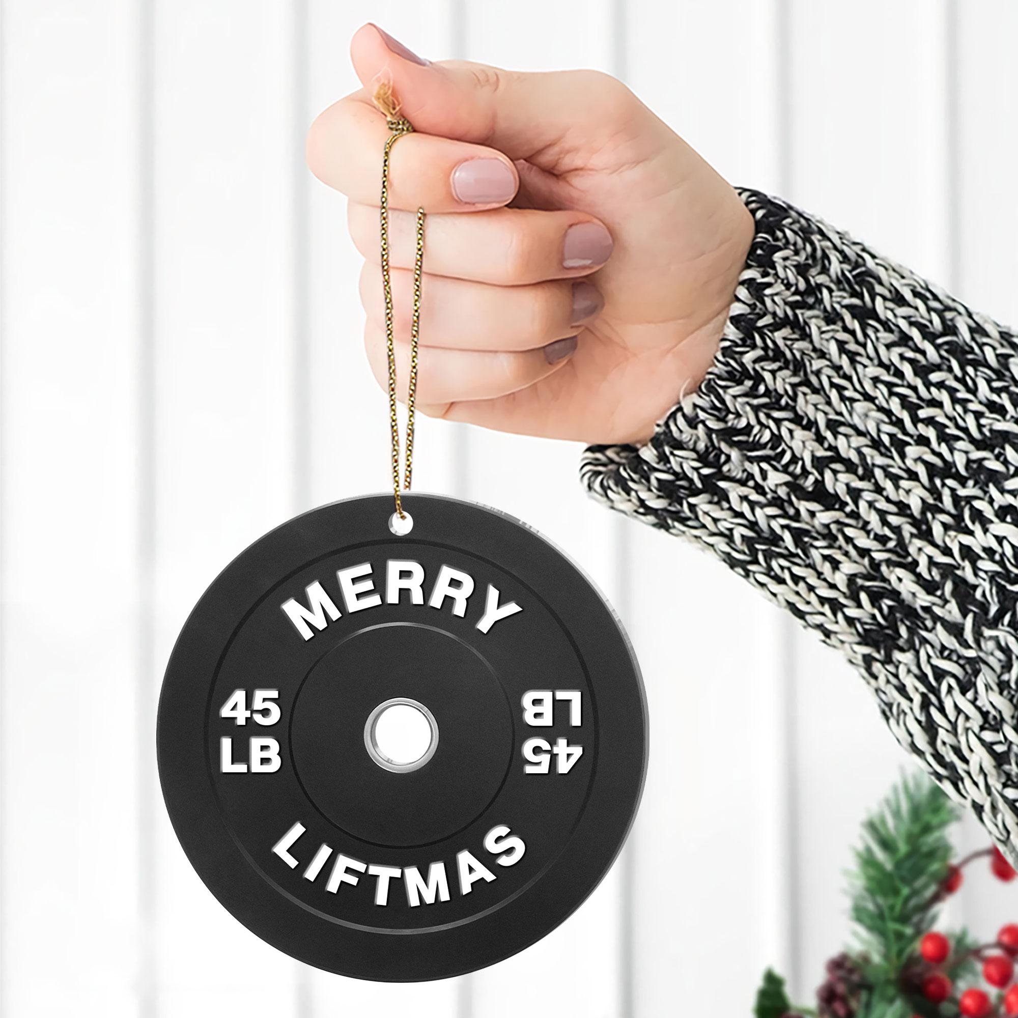Personalized Merry Liftmas Ornament, Weight Lifting Christmas Ornament ...