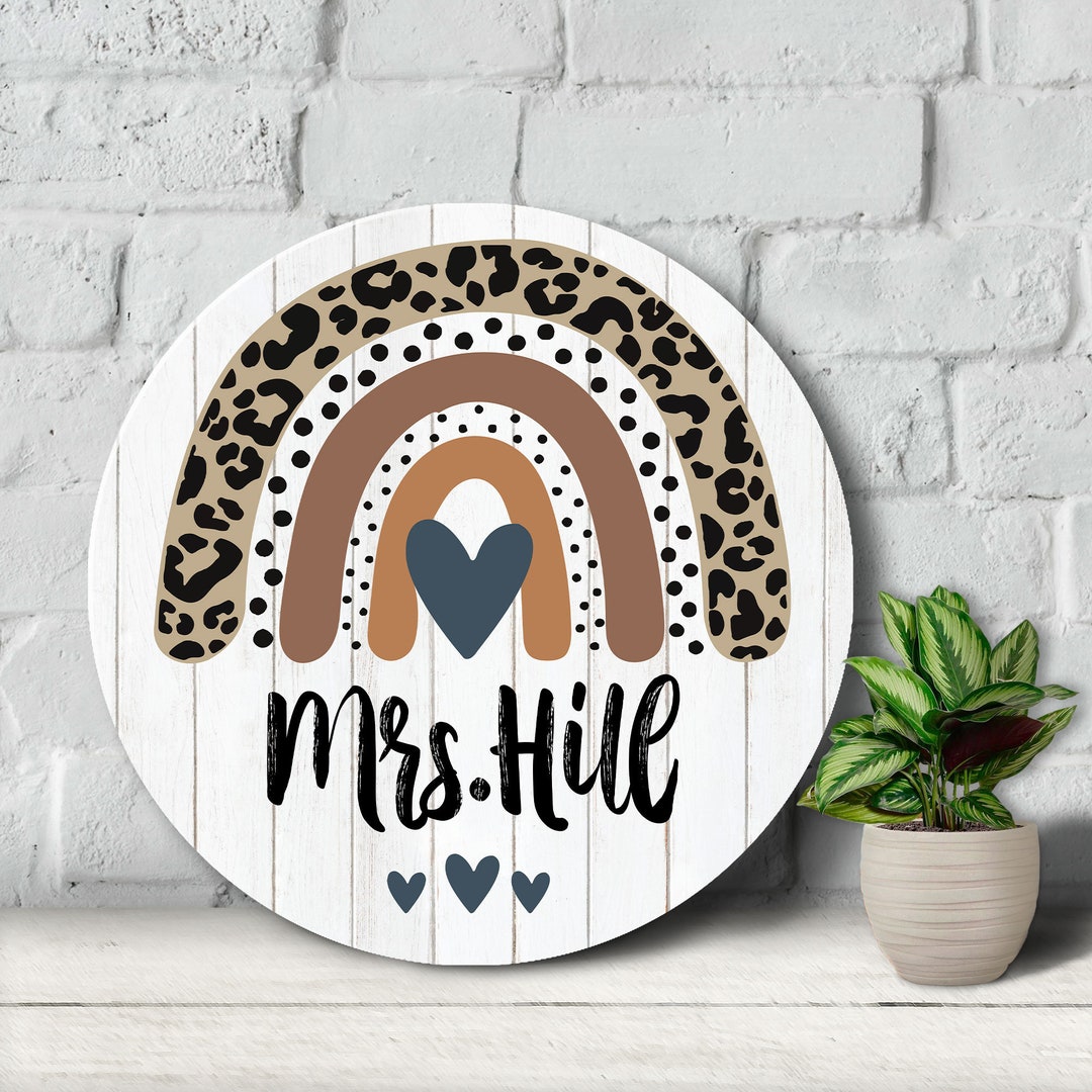 Personalized Classroom Wooden Sign, Teacher Door Sign, Teacher ...