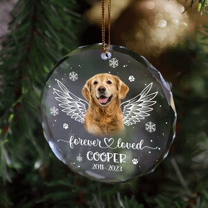 Personalized Dog Memorial Crystal Ornament, Pet Memorial Ornament, in ...