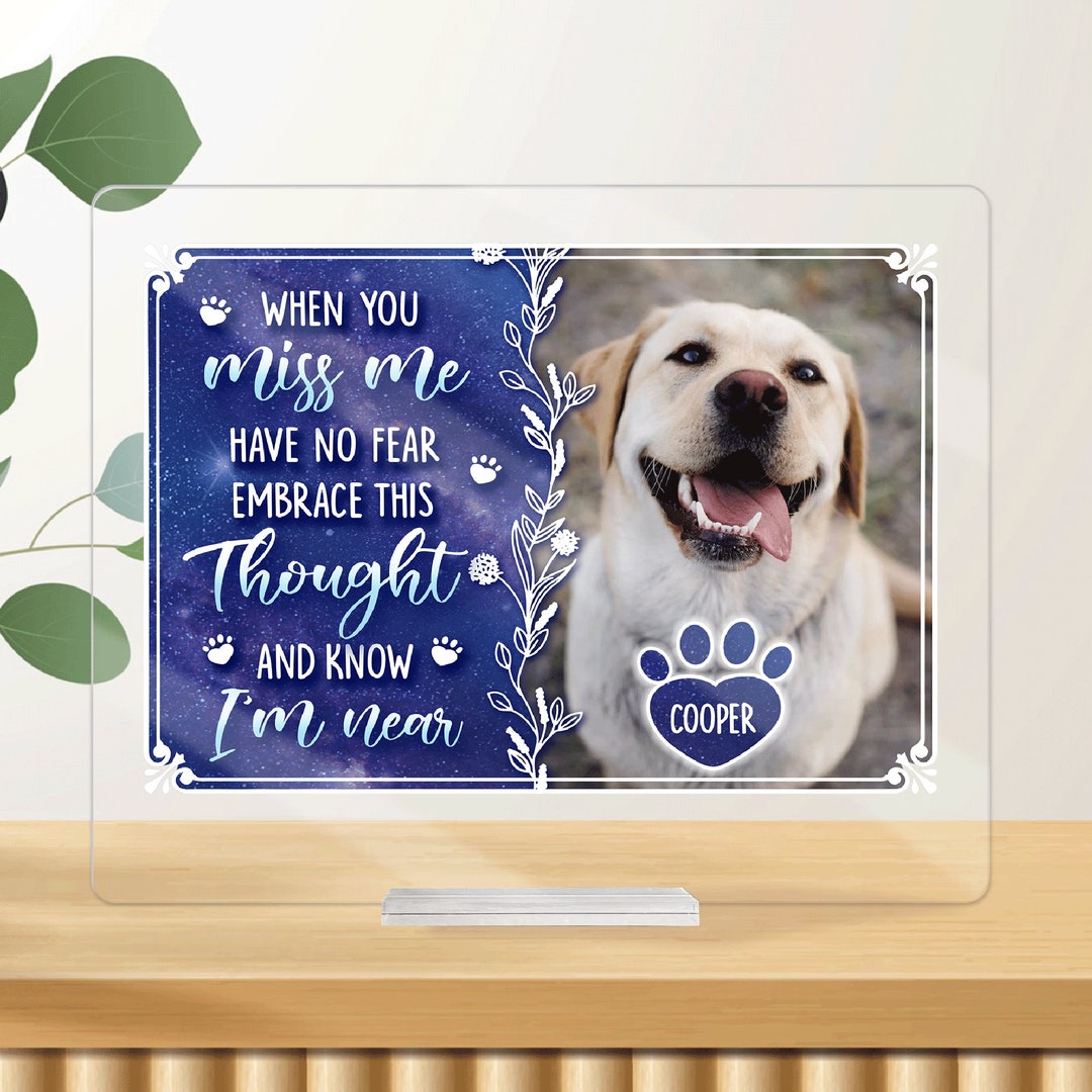 Personalized Acrylic Sign Pet Memorial Gift With Photo, Dog Memorial ...