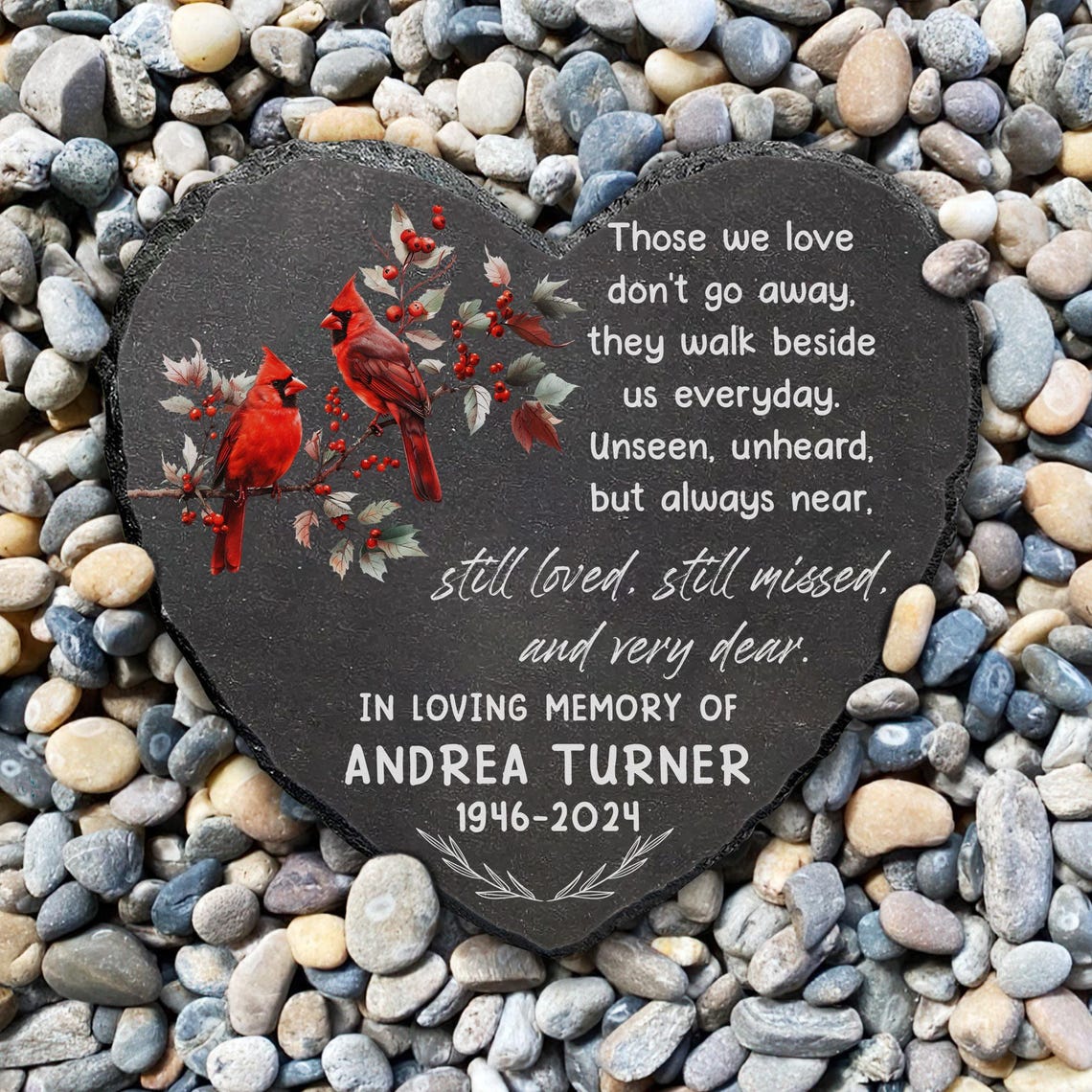 Personalized Cardinal Memorial Stone: Engraved Remembrance Gift - Etsy