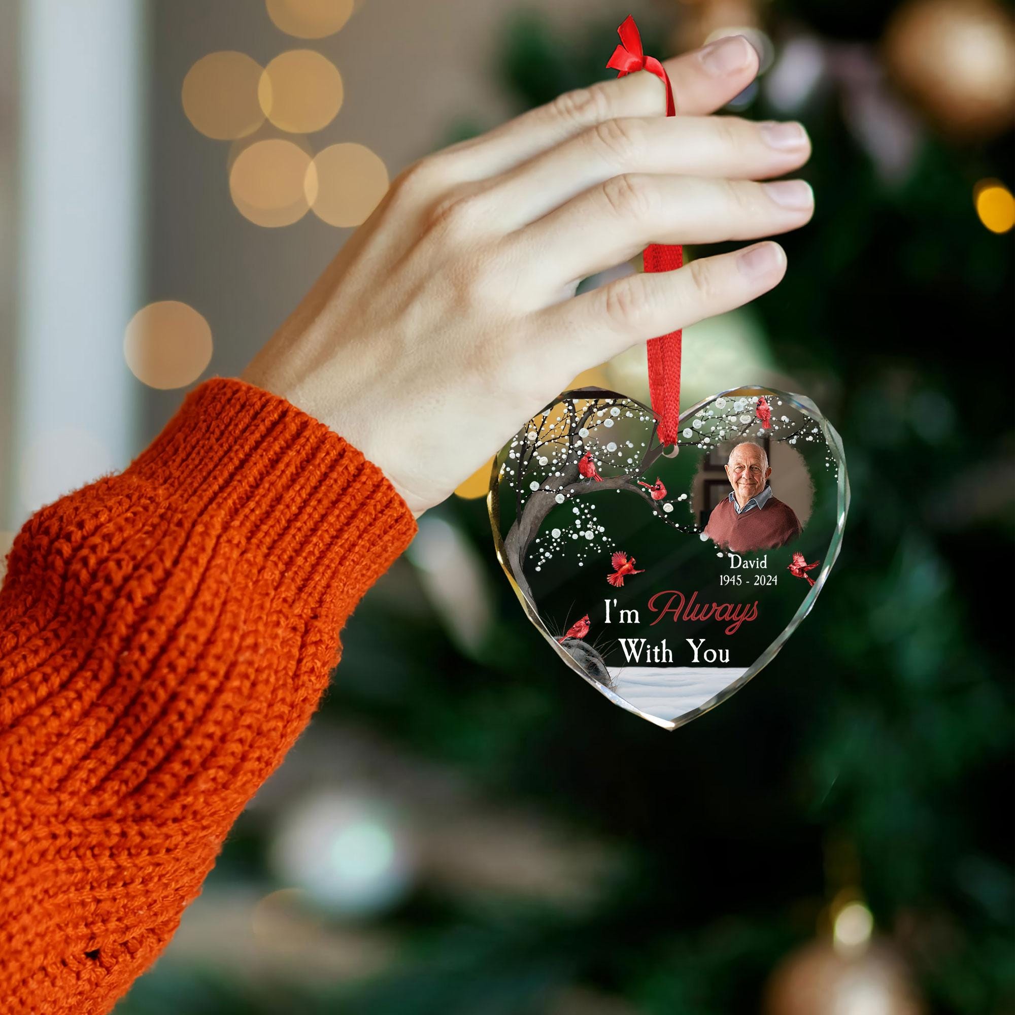 Personalized Memorial Glass Ornament: Photo Keepsake Sympathy Gift - Etsy