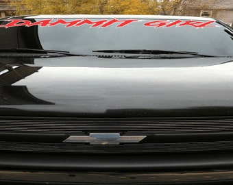 Dammit Girl Decal - Etsy