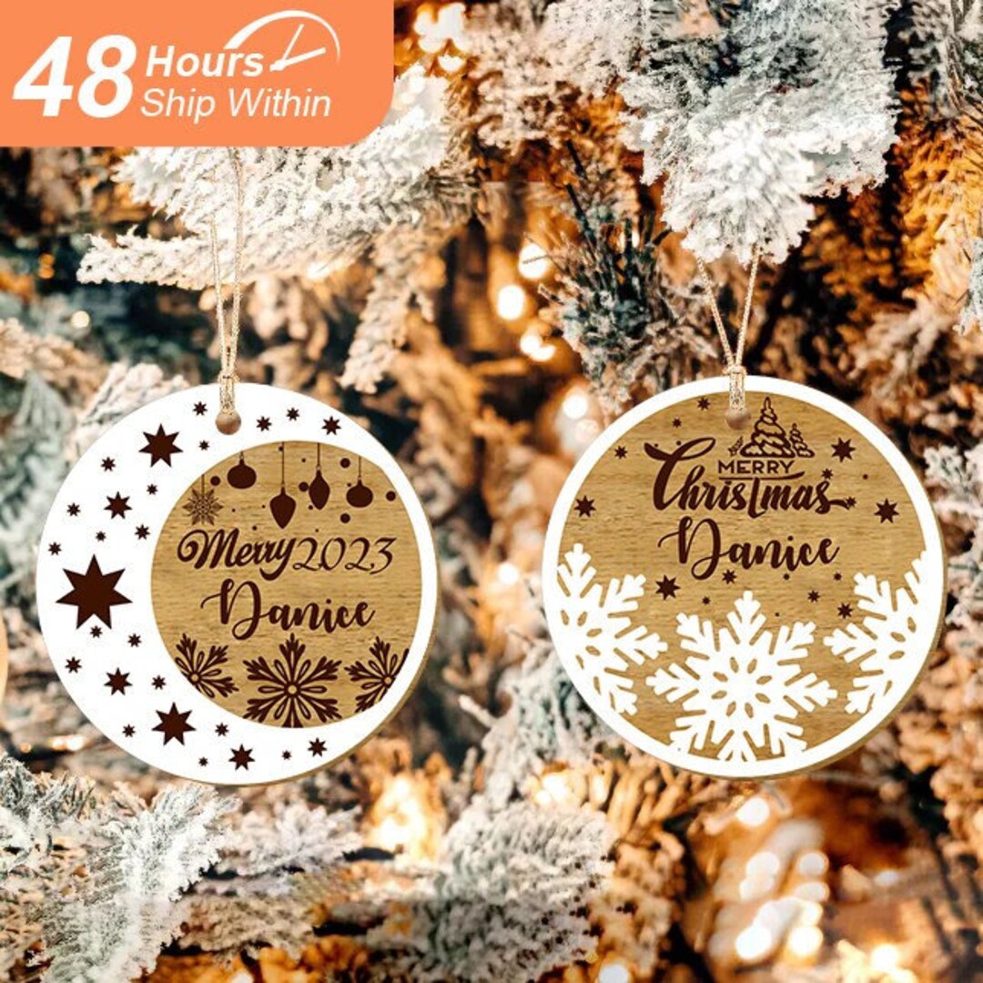 Wooden Christmas Tree Bauble Personalized Christmas Tree - Etsy