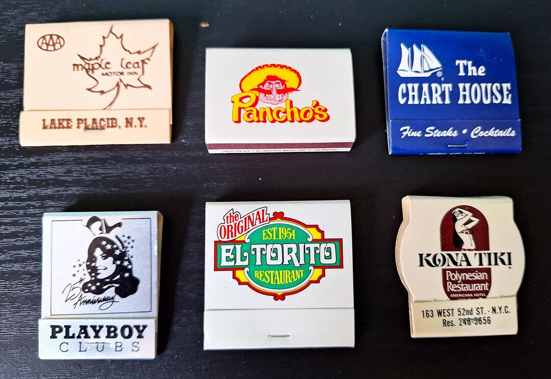 Lot of 12 Vintage Restaurants, Bars, Business Matchbook Covers From U.S ...