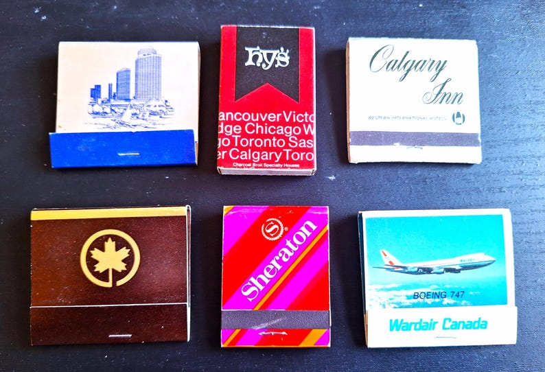 Lot of 12 Vintage Hotels and Airlines Matchbook Covers From Across ...