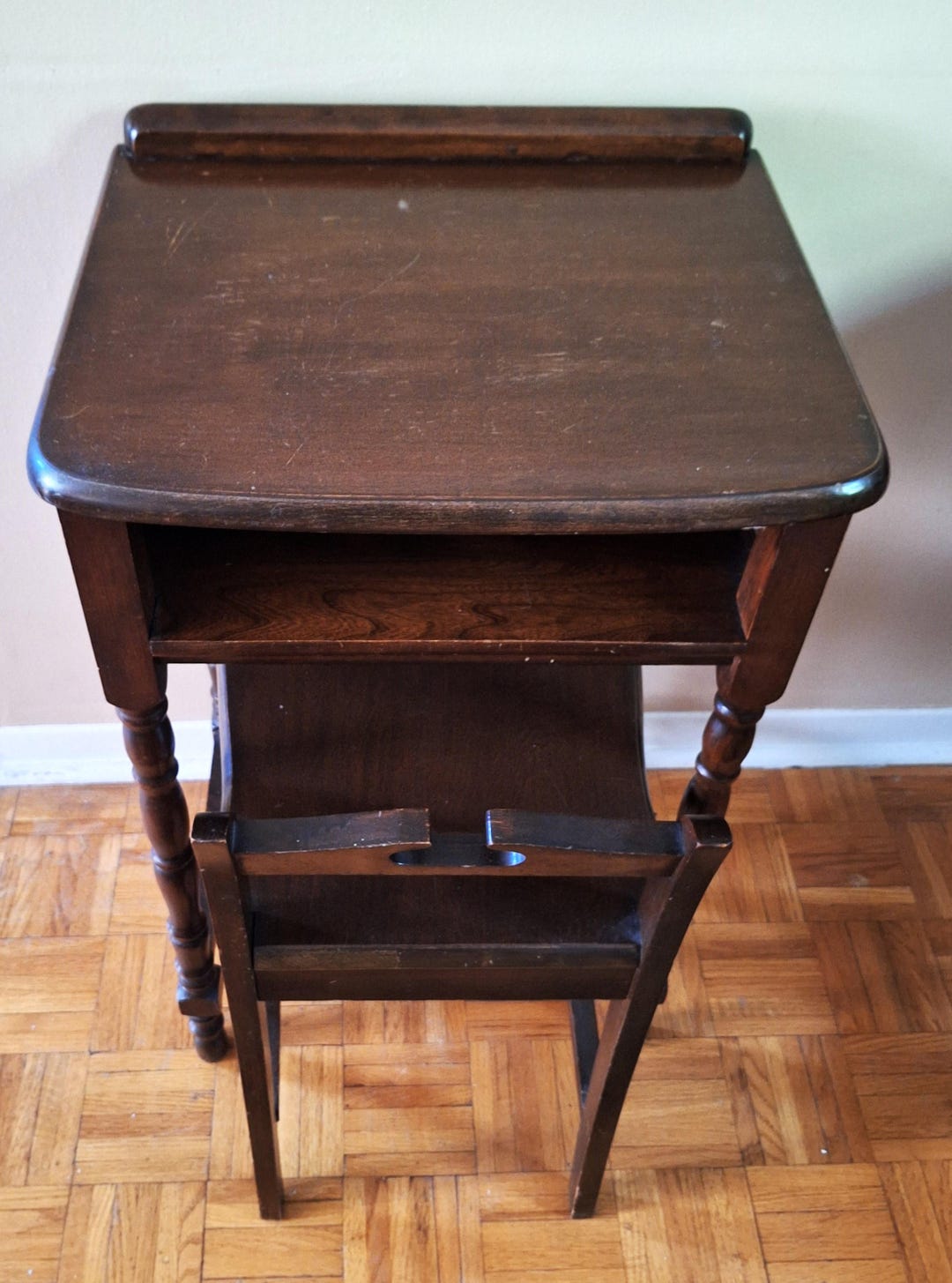 Charming Vintage Antique Telephone Table and Chair - Etsy