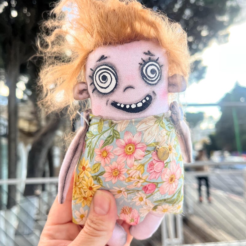 Textile Doll Cute Ooak - Etsy