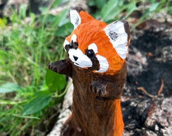 Wood Carved Panda - Etsy