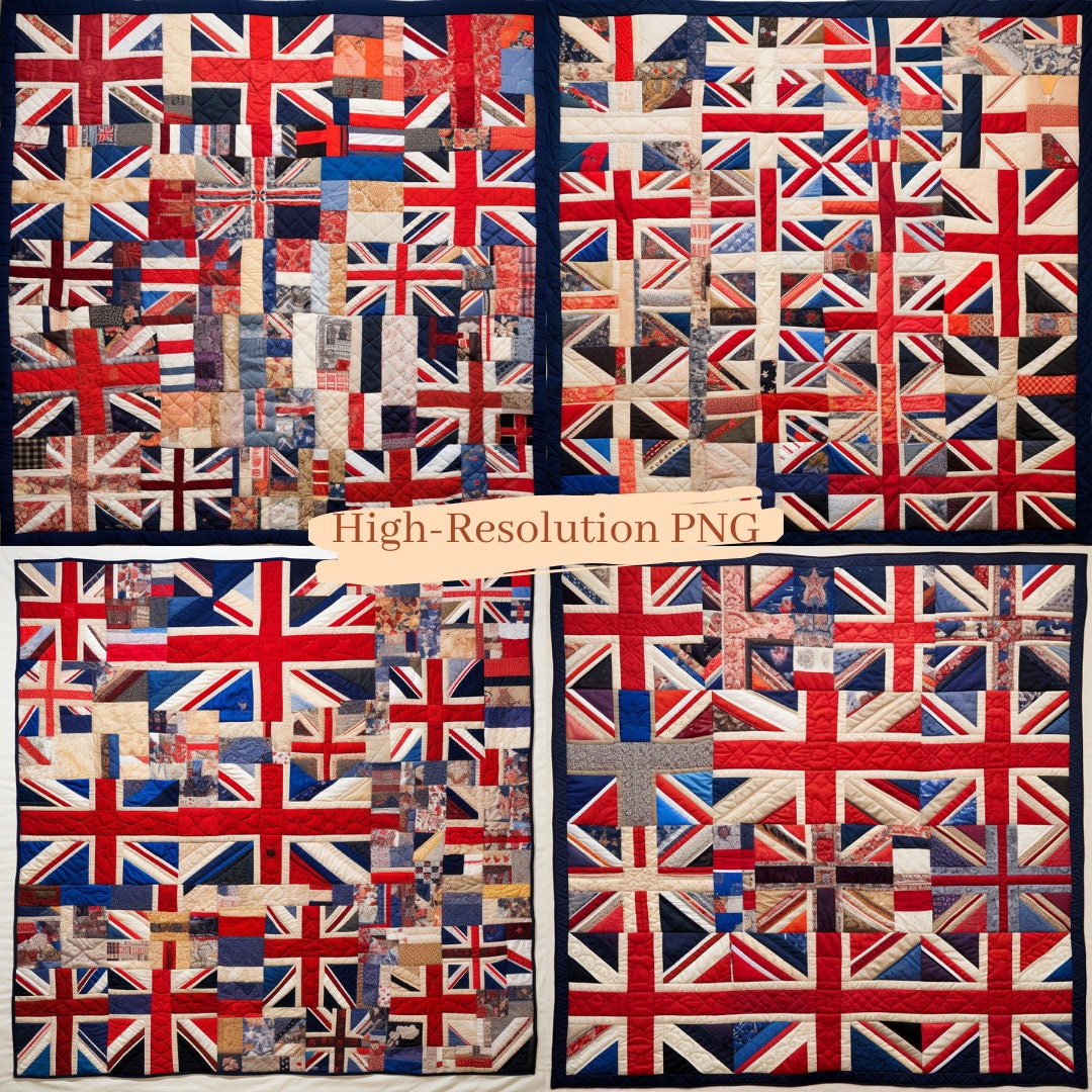 Union Jack Quilt Design - Patchwork Interpretation of the UK Flag ...