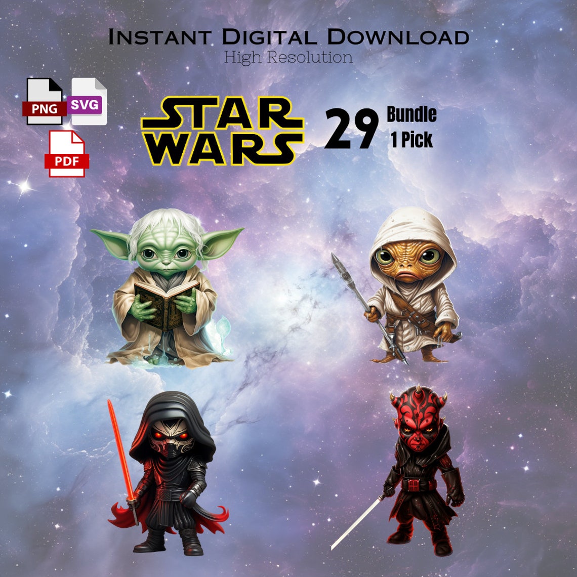 Star Wars High-resolution Digital Clipart Collection in SVG, PNG, PDF ...