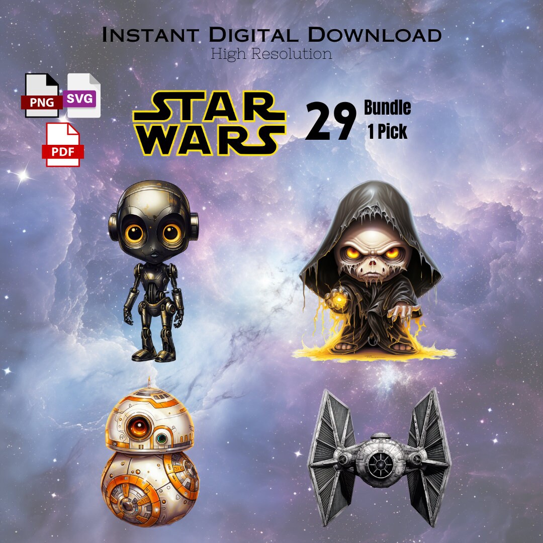 Star Wars High-resolution Digital Clipart Collection in SVG, PNG, PDF ...