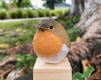 Hand Carved Wooden Birds - Etsy