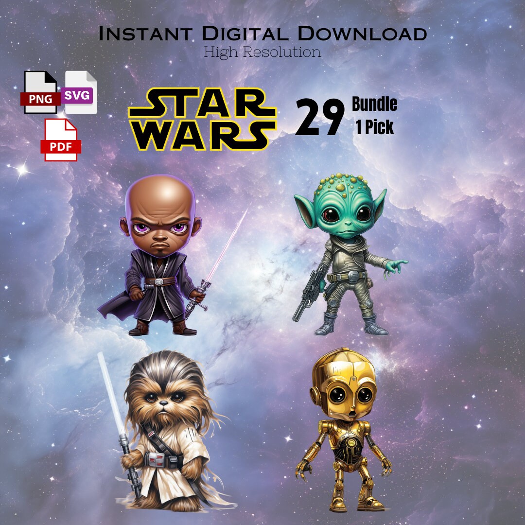 Star Wars High-resolution Digital Clipart Collection in SVG, PNG, PDF ...