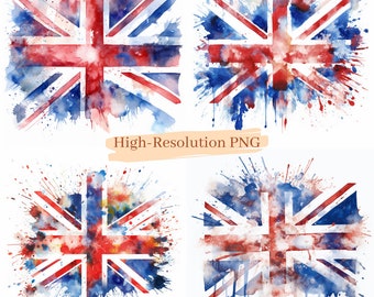 Vintage Union Jack Design - Distressed Interpretation of the UK Flag ...