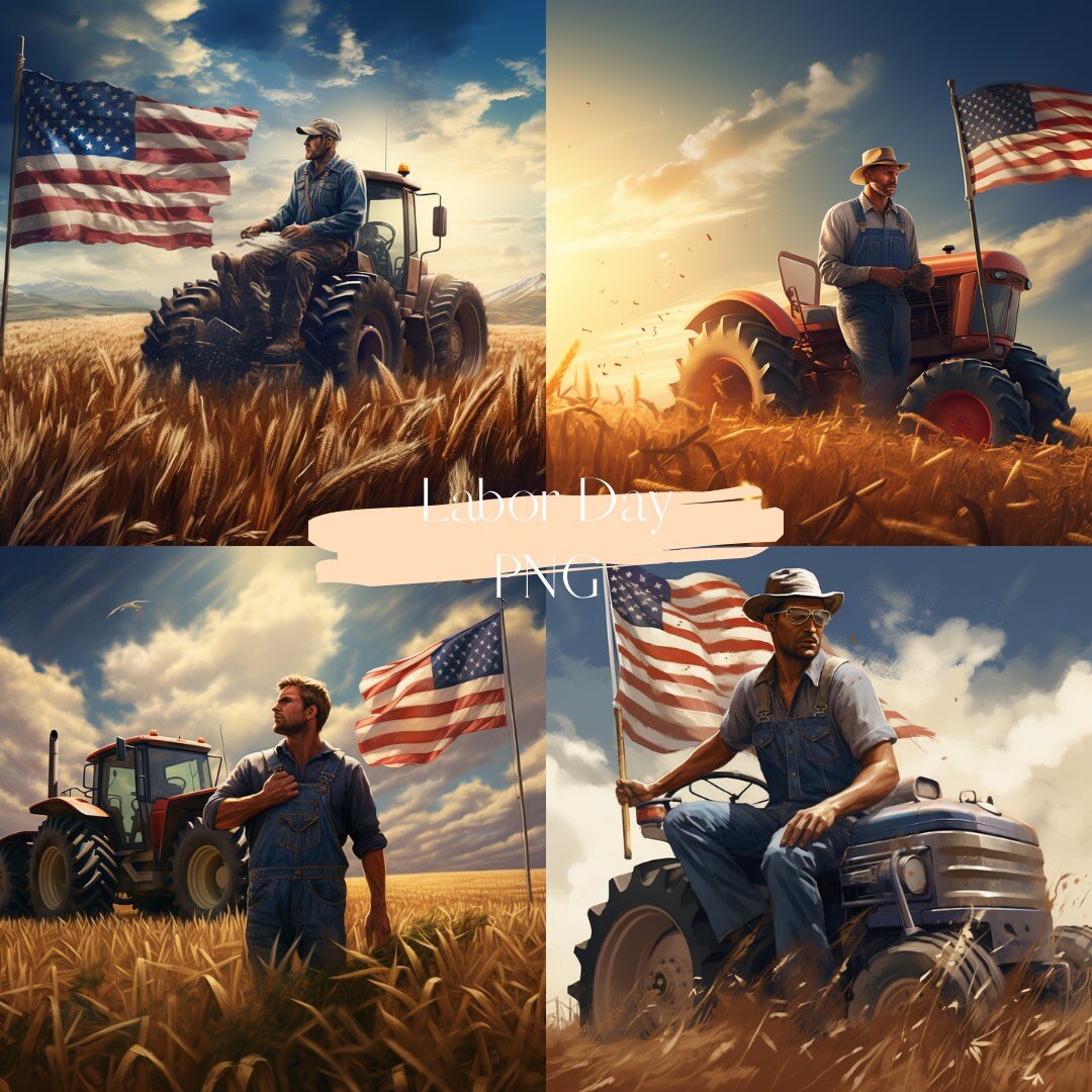 PNG File - Labor Day Greeting Card Design With Wheat Field and Farmer ...