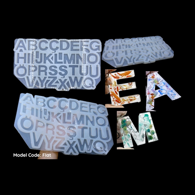 Silicone Alphabet Molds for Epoxy | Flat, Reverse, Mini & Medium ...