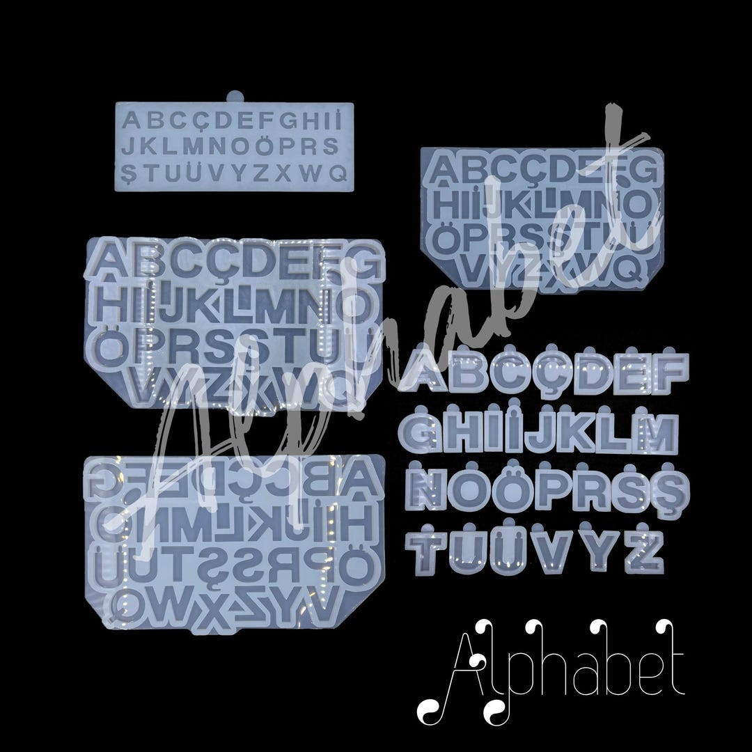 Silicone Alphabet Molds for Epoxy | Flat, Reverse, Mini & Medium ...