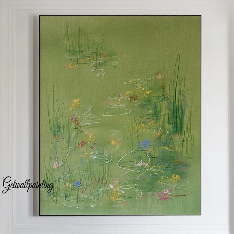 Green Sponge Painting - Etsy