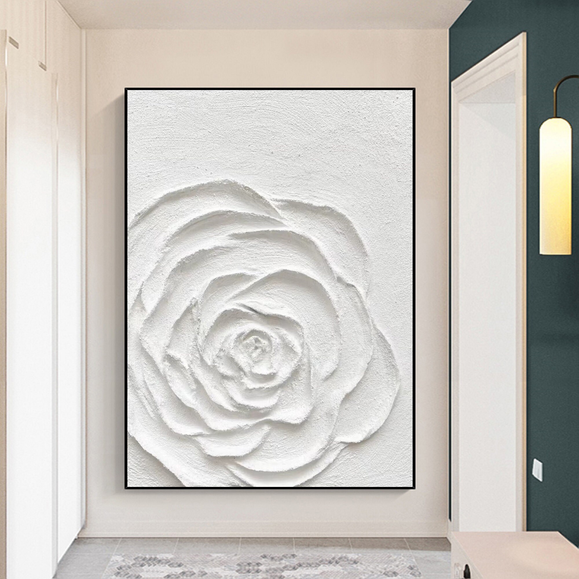 White Wall Art White 3D Textured Art White Textured Wall Art - Etsy