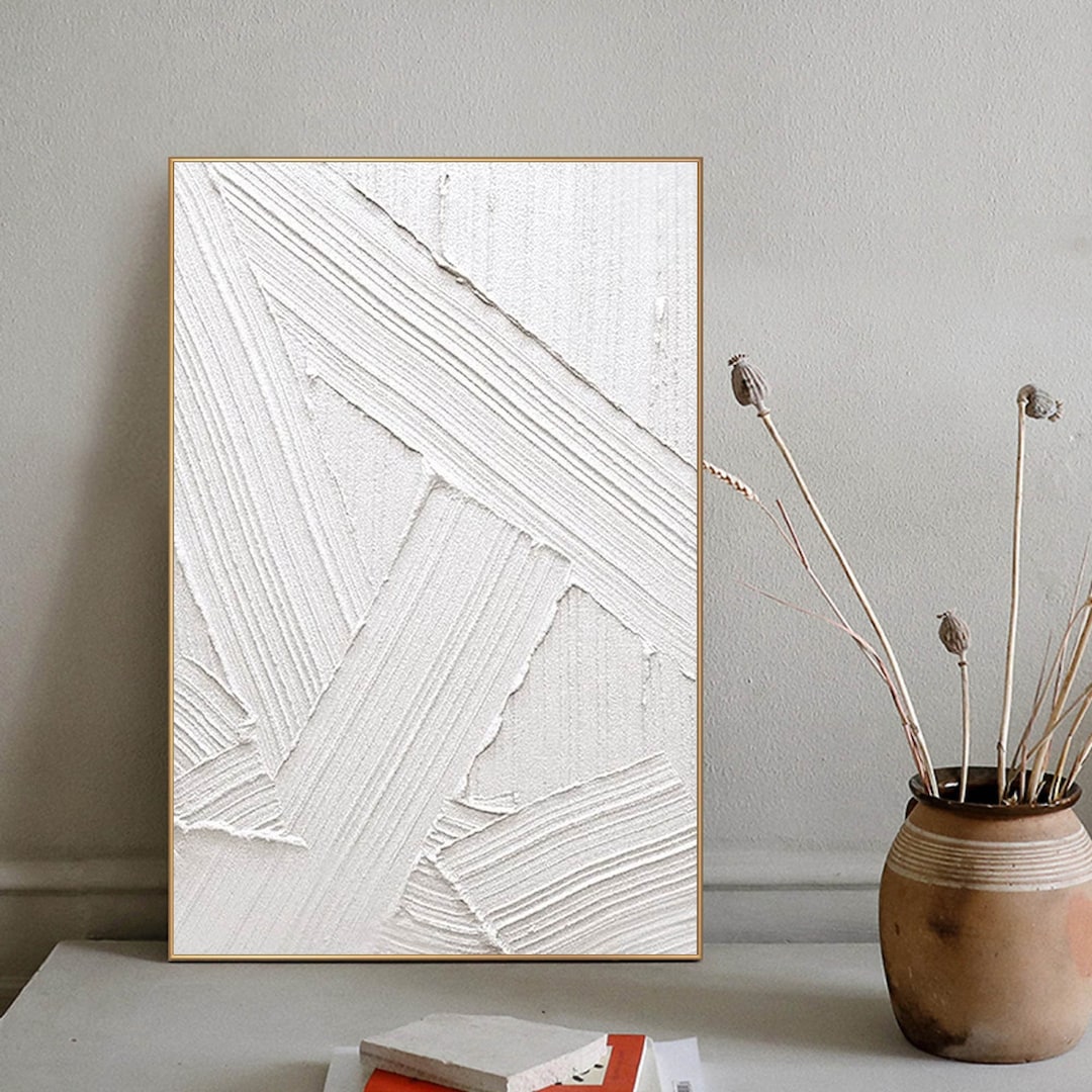 White Wall Art White 3D Textured Art White Textured Wall Art - Etsy