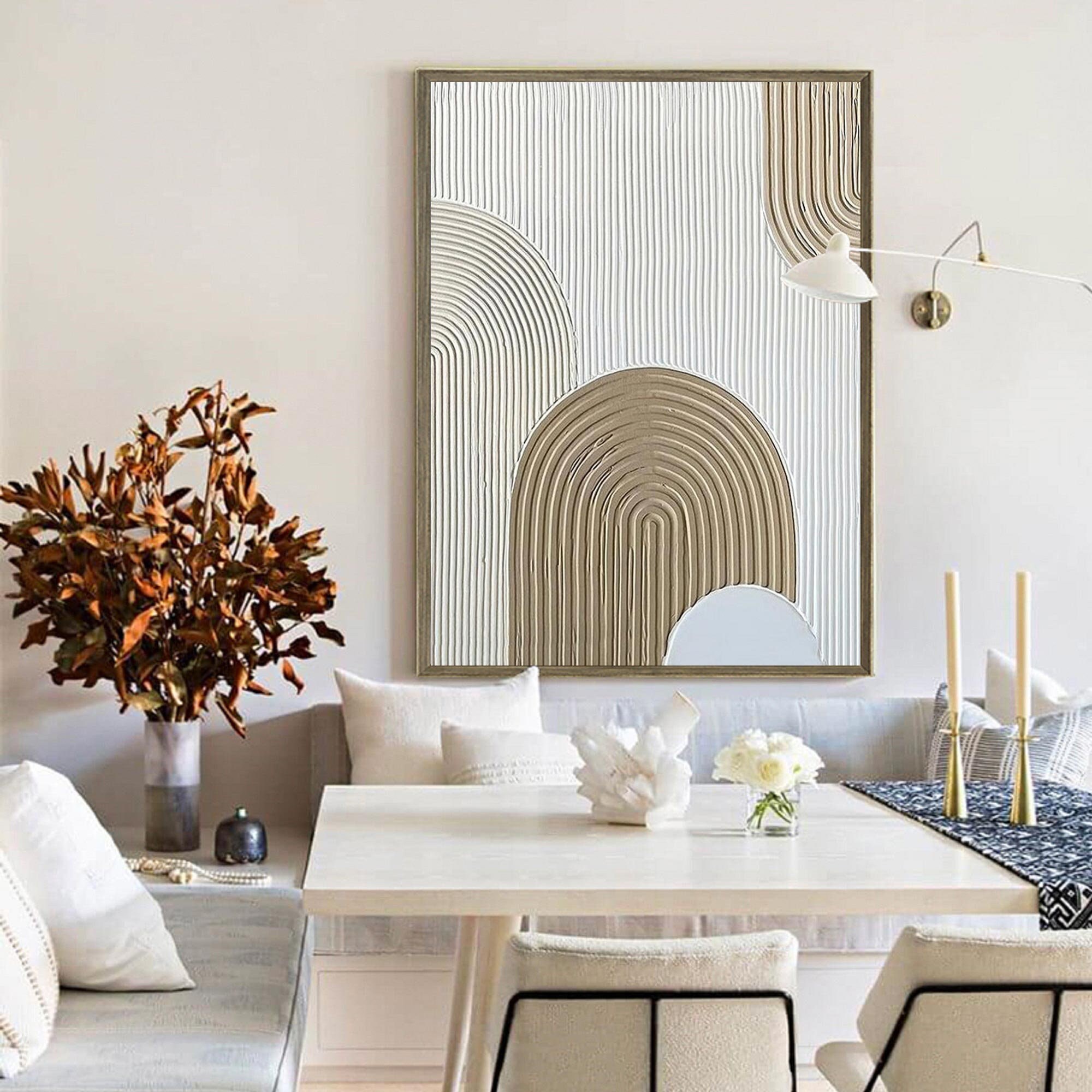 Beige Wabi-sabi Wall Art Beige Arch Wall Art Painting Large - Etsy