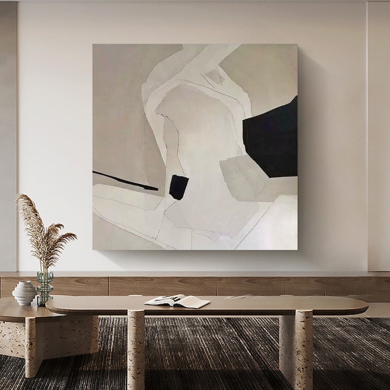 Original Large Beige Abstract Painting Beige Textured Painting - Etsy