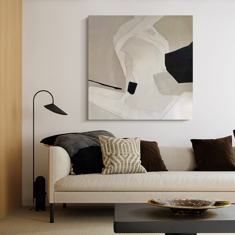 Original Large Beige Abstract Painting Beige Textured Painting - Etsy