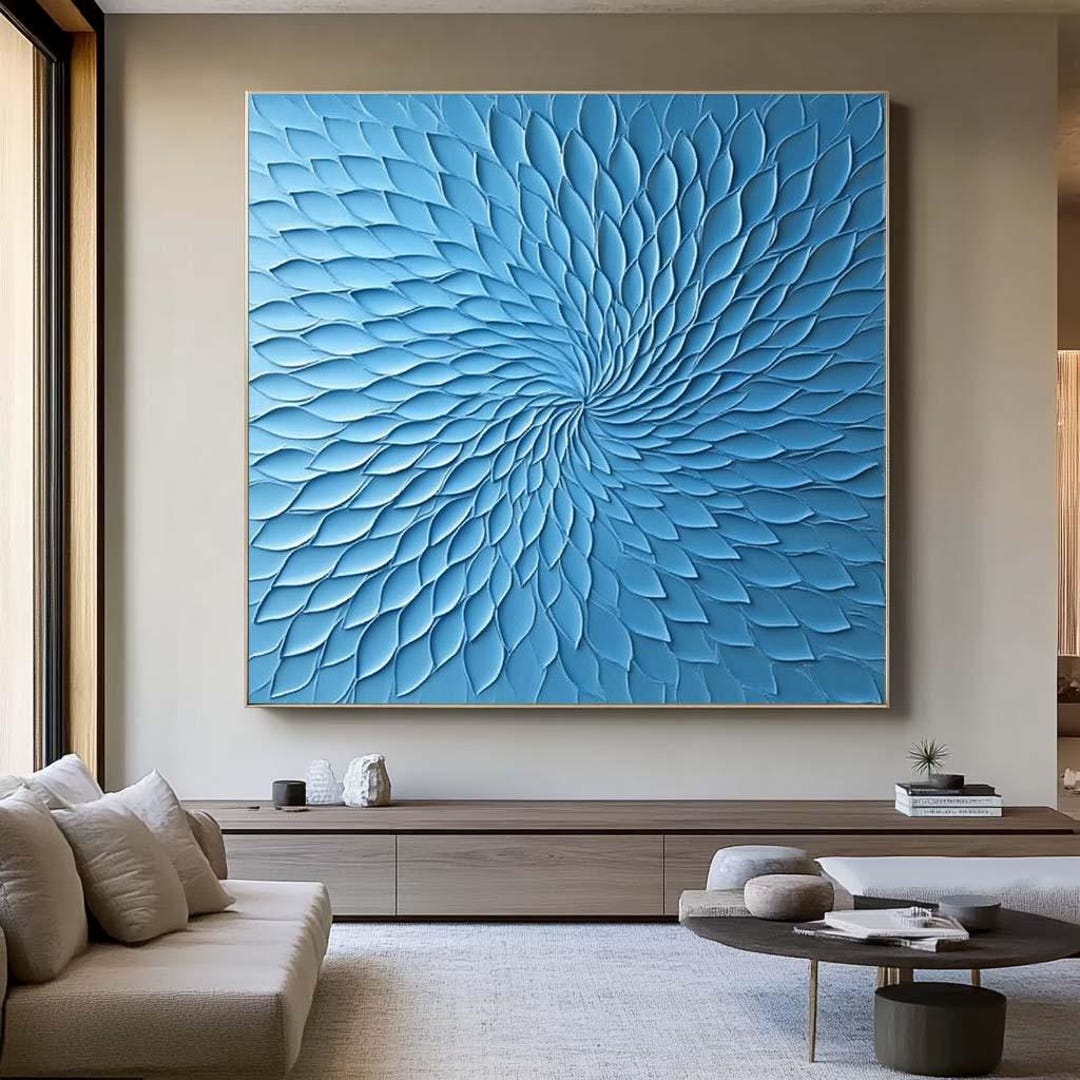 3D Texture Art, Large Flower Texture Painting, Flower Texture Wall Art ...