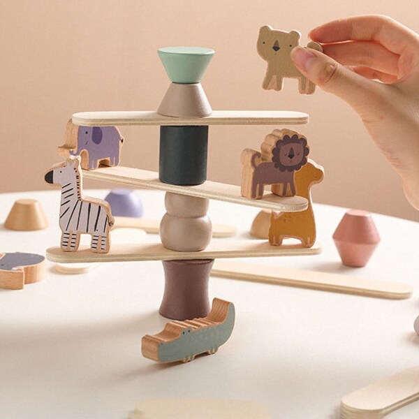 Wooden Animal Balance - Etsy
