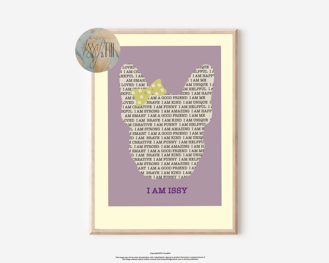 Personalised Positive Affirmation Dog Kids Wall Art Print - Etsy