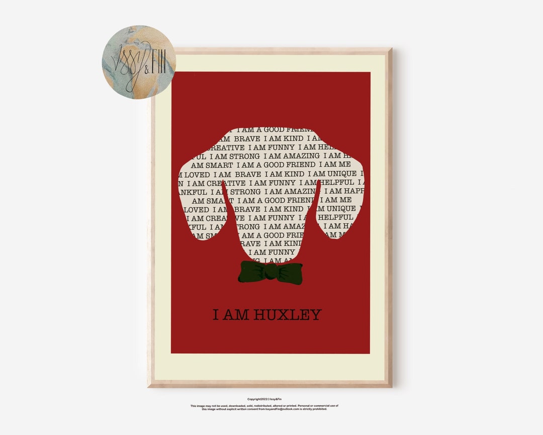 Personalised Positive Affirmation Dog Kids Wall Art Print - Etsy