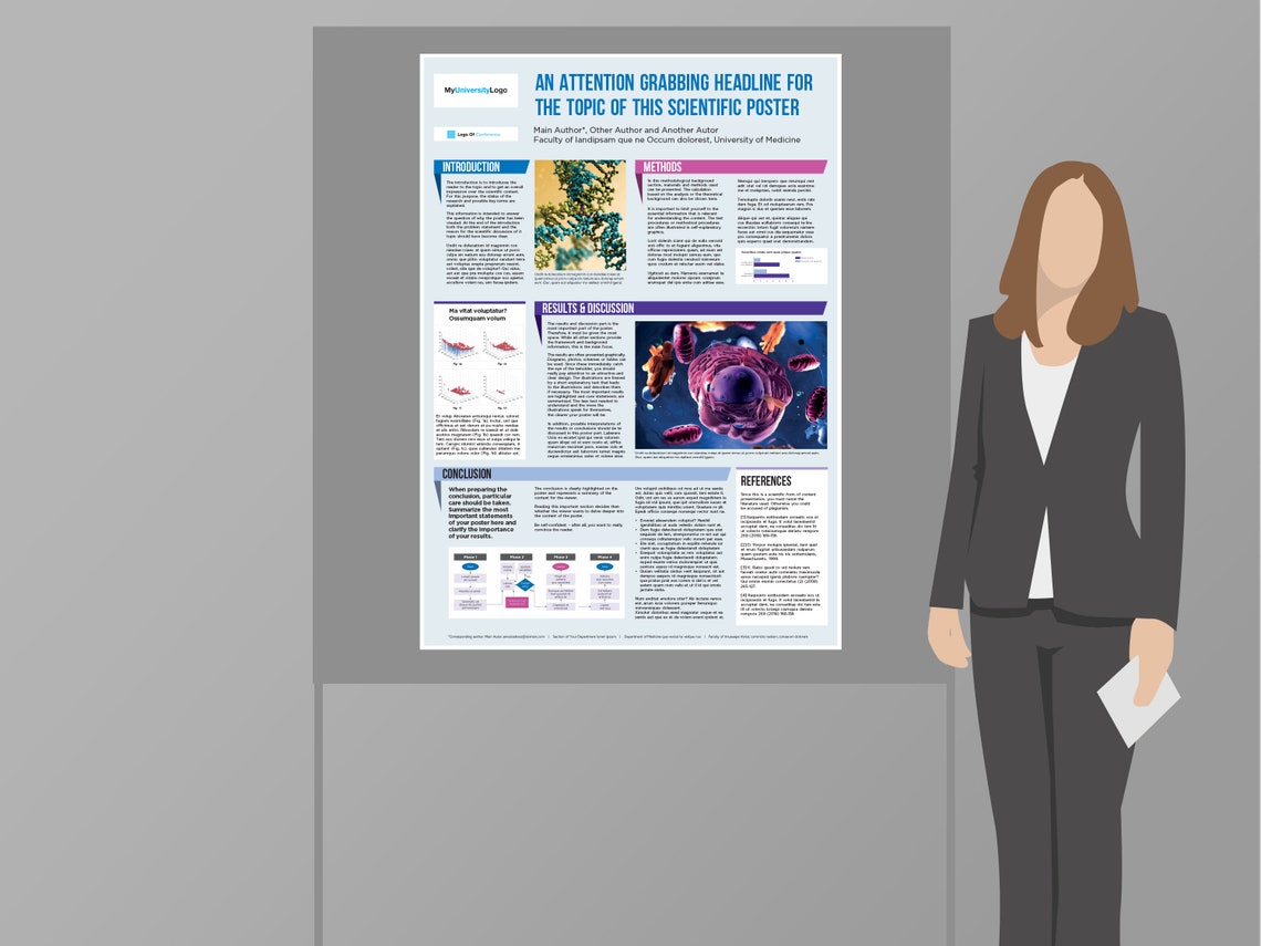 Research Poster Powerpoint Template - Academic Poster - Scientific ...