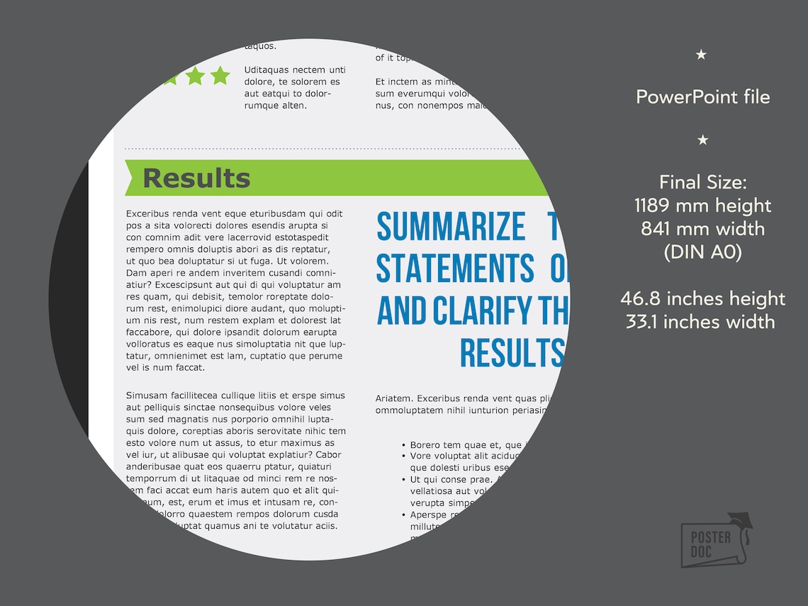 Scientific Poster Powerpoint Template - DIN A0 Portrait Format - Etsy