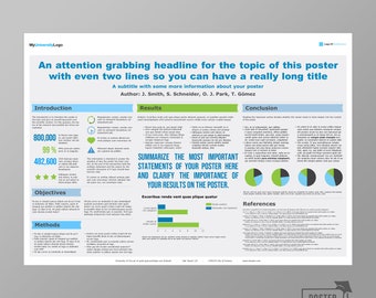 Scientific Poster Template Powerpoint Google Slides DIGITAL DOWNLOAD ...