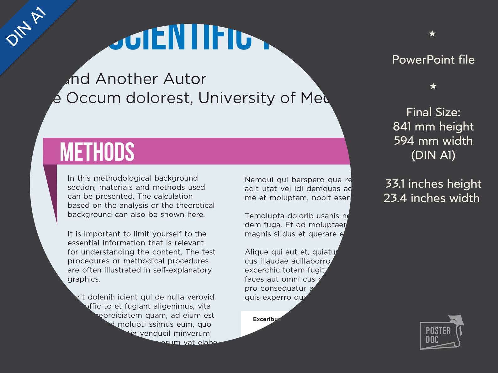 Research Poster Powerpoint Template DIN A1 - Academic Poster ...