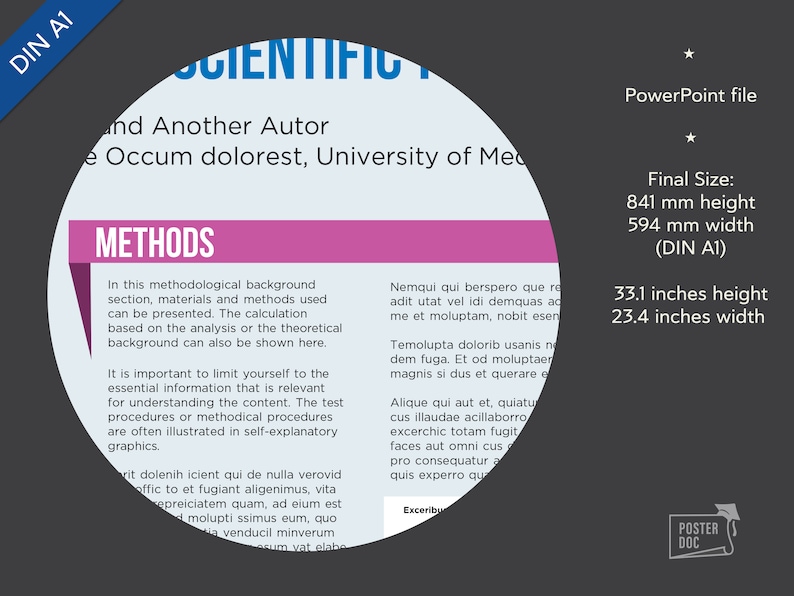 Research Poster Powerpoint Template DIN A1 - Academic Poster ...