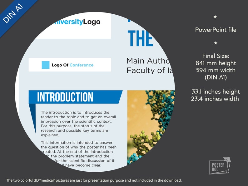 Research Poster Powerpoint Template DIN A1 - Academic Poster ...
