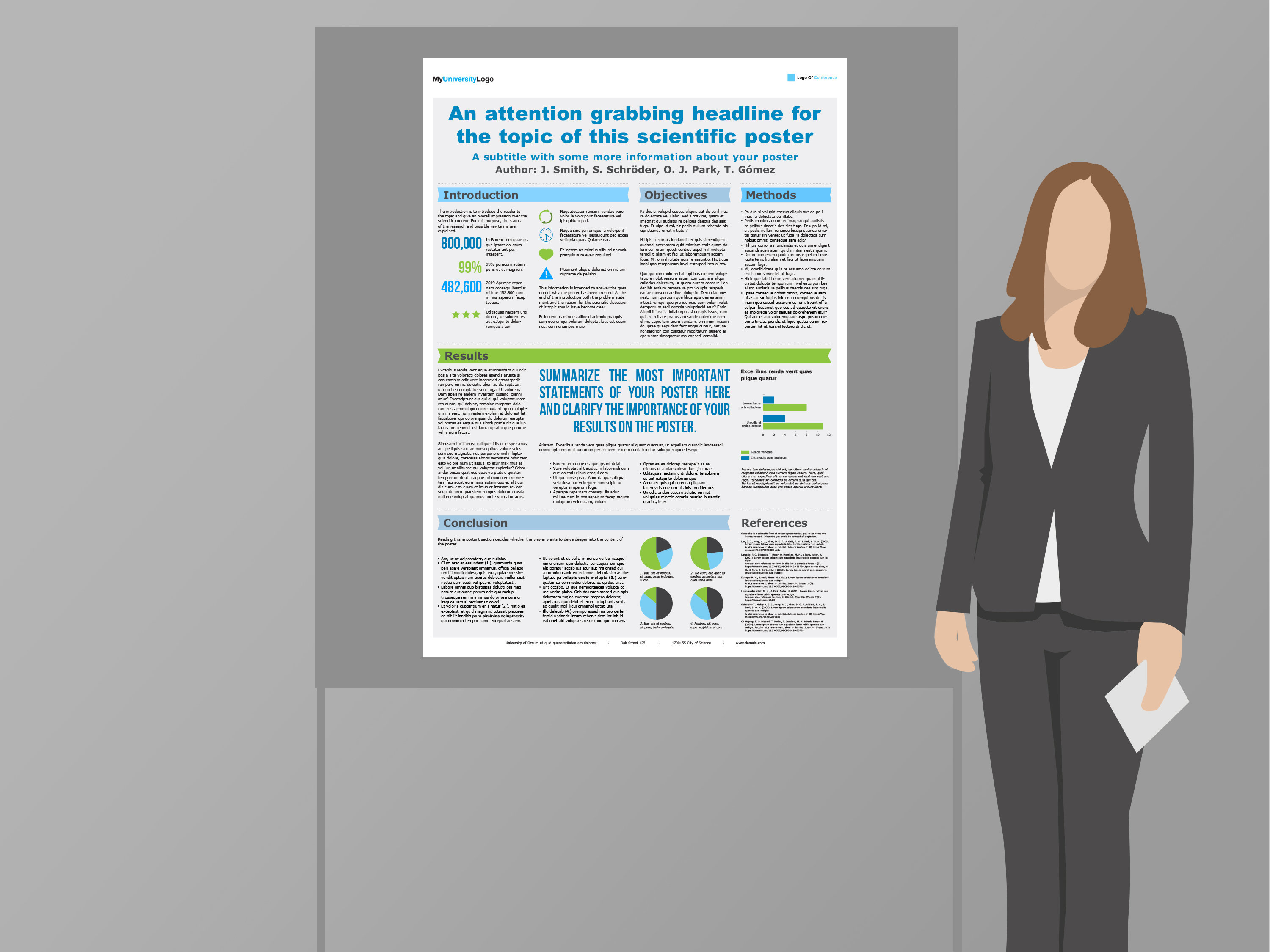 Scientific Poster Powerpoint Template - DIN A0 Portrait Format - Etsy