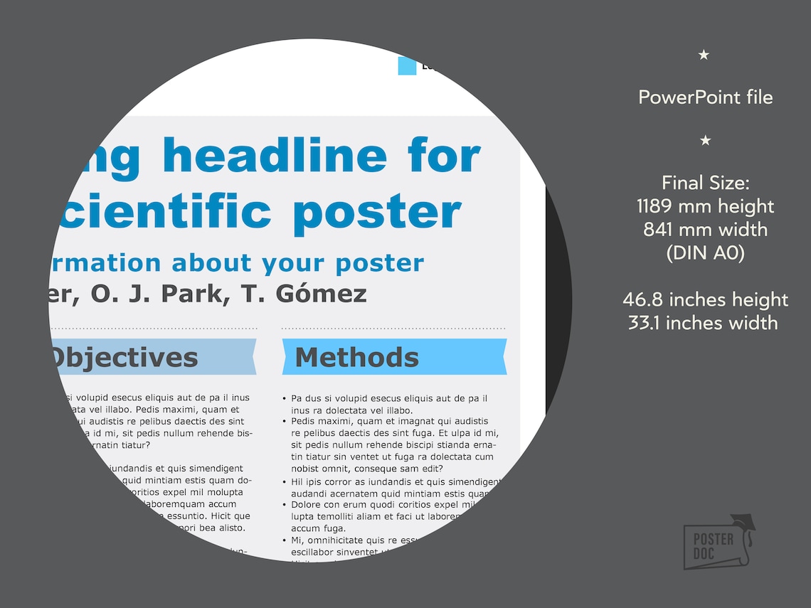 Scientific Poster Powerpoint Template - DIN A0 Portrait Format - Etsy ...