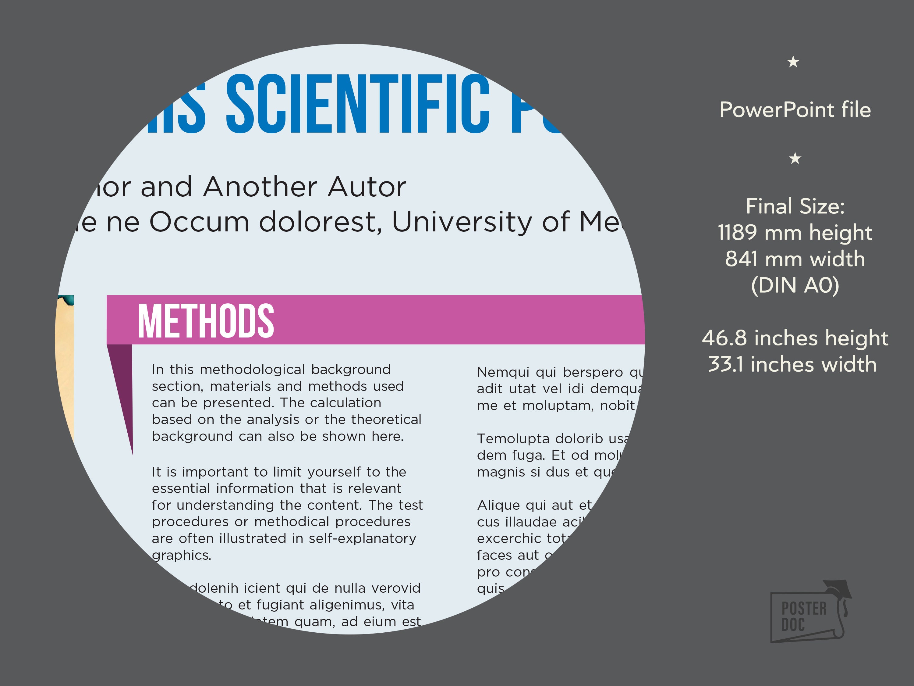 Research Poster Powerpoint Template - Academic Poster - Scientific ...
