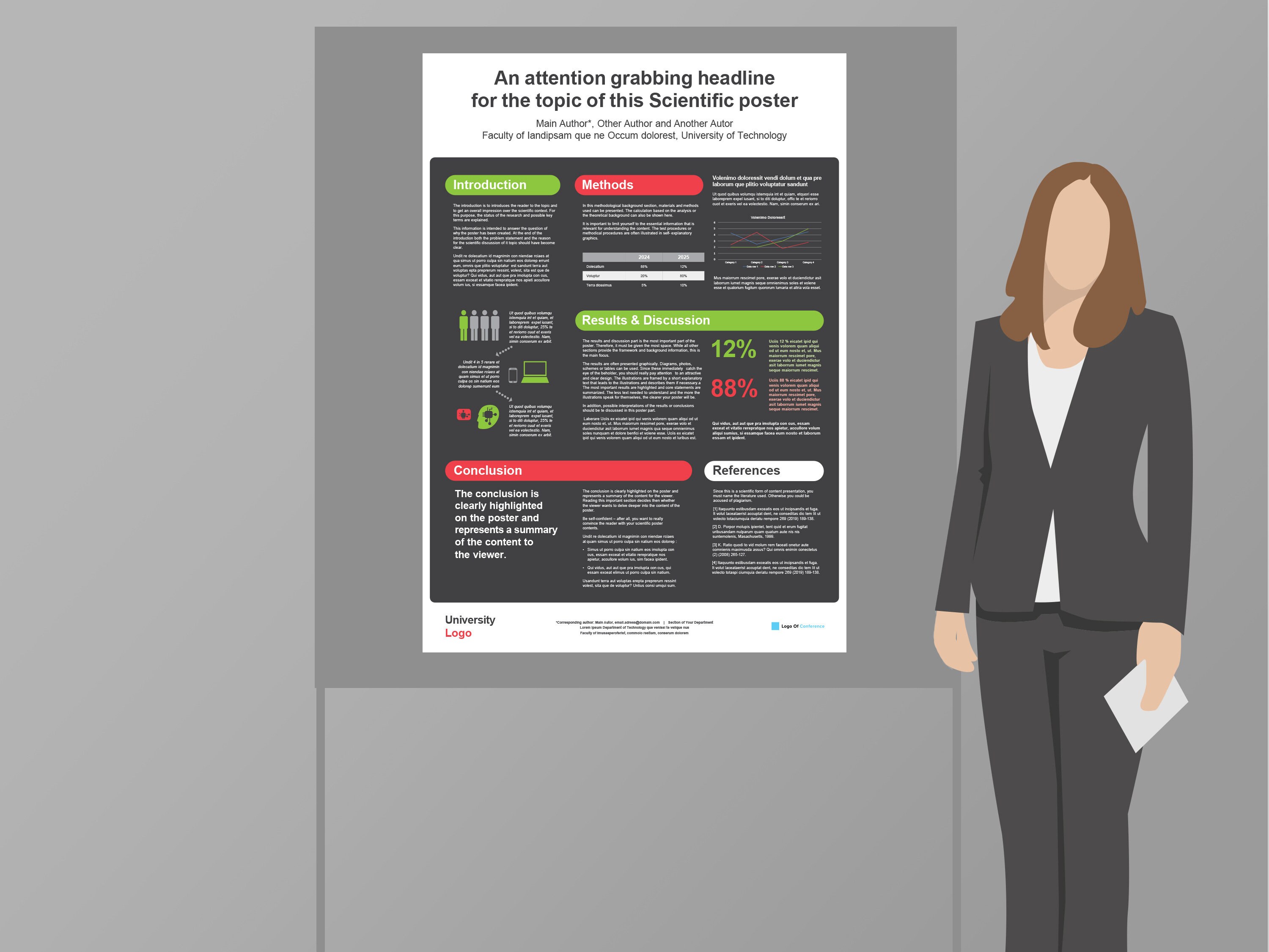 Research Poster Template - Academic Poster - Scientific Poster Template ...