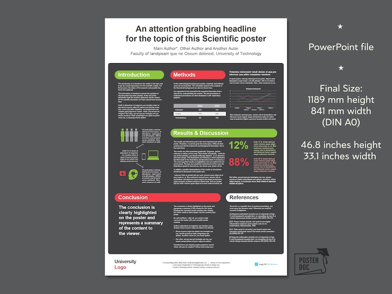 Research Poster Template - Academic Poster - Scientific Poster Template ...