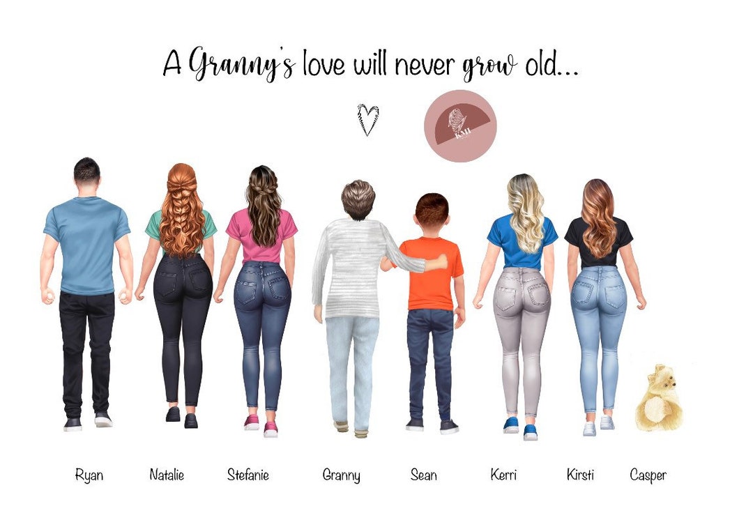 Grandchildren Print Made to Order. Customised. Large Family Print - Etsy