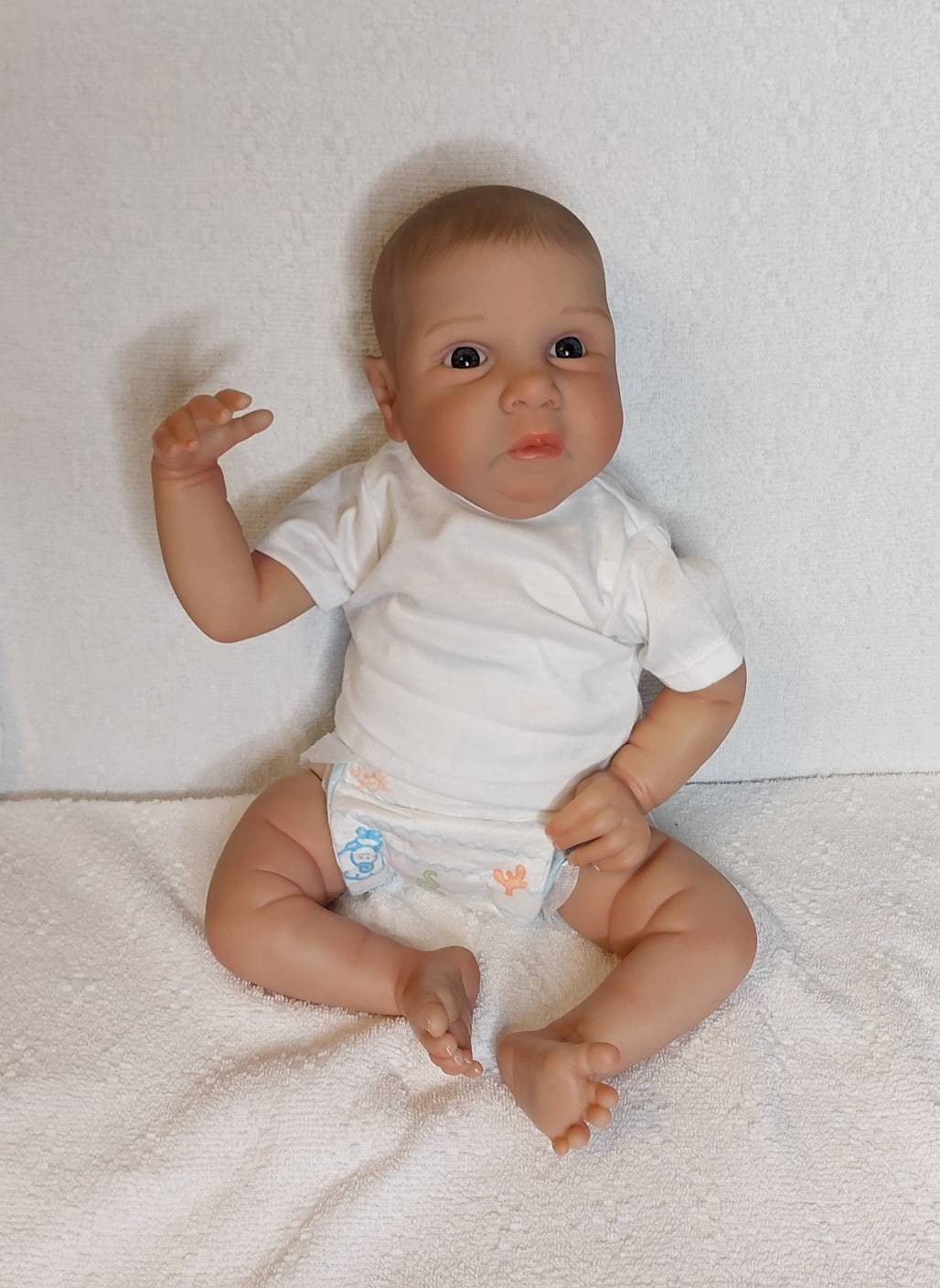 Realistic, Poseable, Weighted, Floppy, Adorable Approx 48 Cm Blue Eyes ...